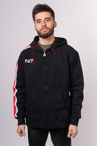N7 Spectre Elite Zip Up Hoodie | Mass Effect Black Unisex Hoodie ...