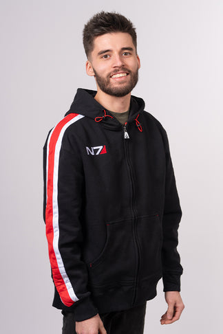 N7 Spectre Elite Zip Up Hoodie | Mass Effect Black Unisex Hoodie ...