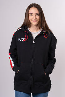 N7 Spectre Elite Zip Up Hoodie | Mass Effect Black Unisex Hoodie ...