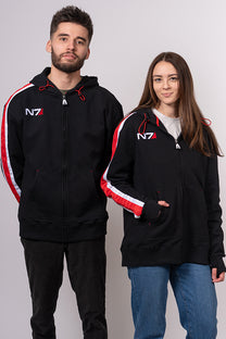 N7 Spectre Elite Zip Up Hoodie | Mass Effect Black Unisex Hoodie ...